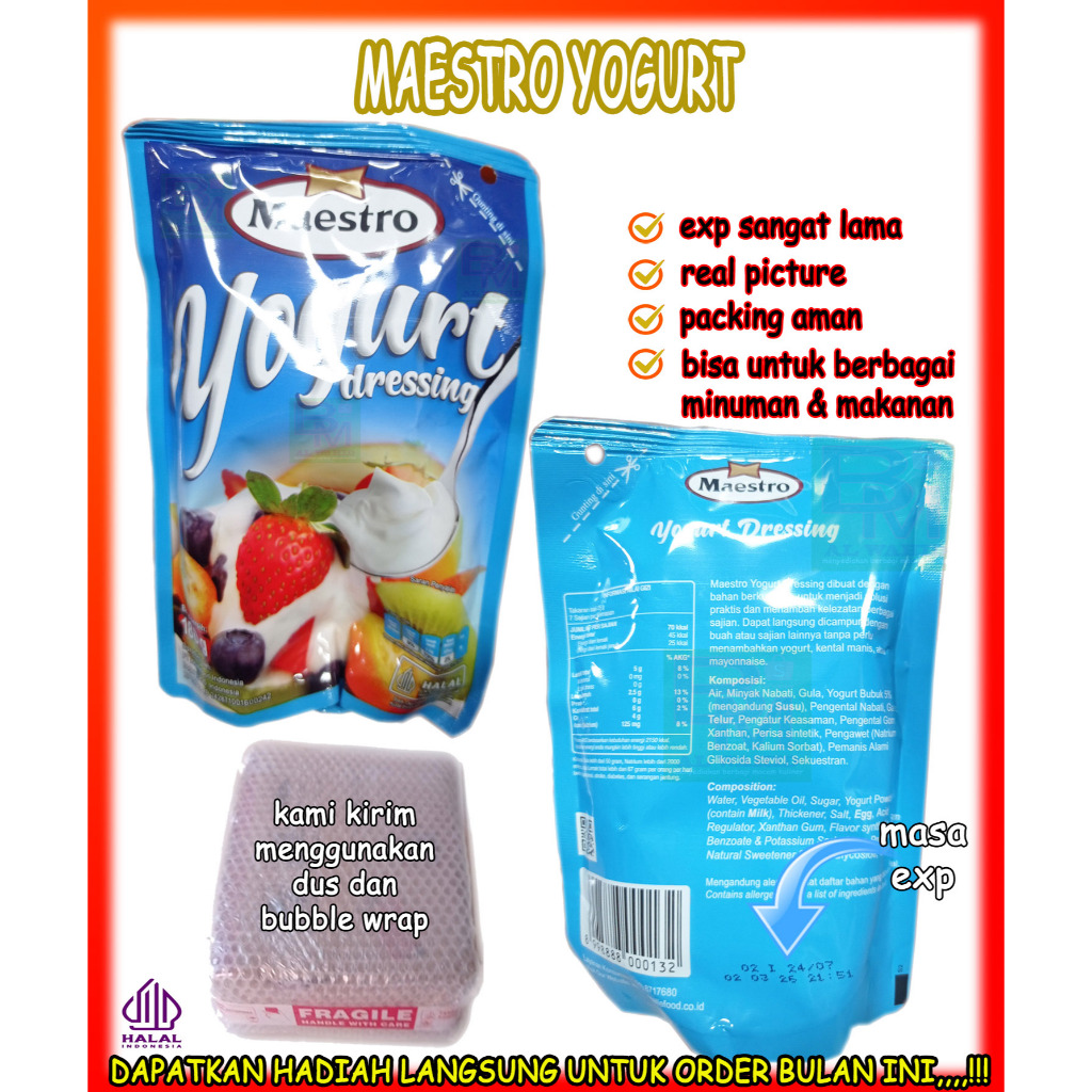 Jual Maestro Yogurt Dressing Standing Pouch 180g | Shopee Indonesia
