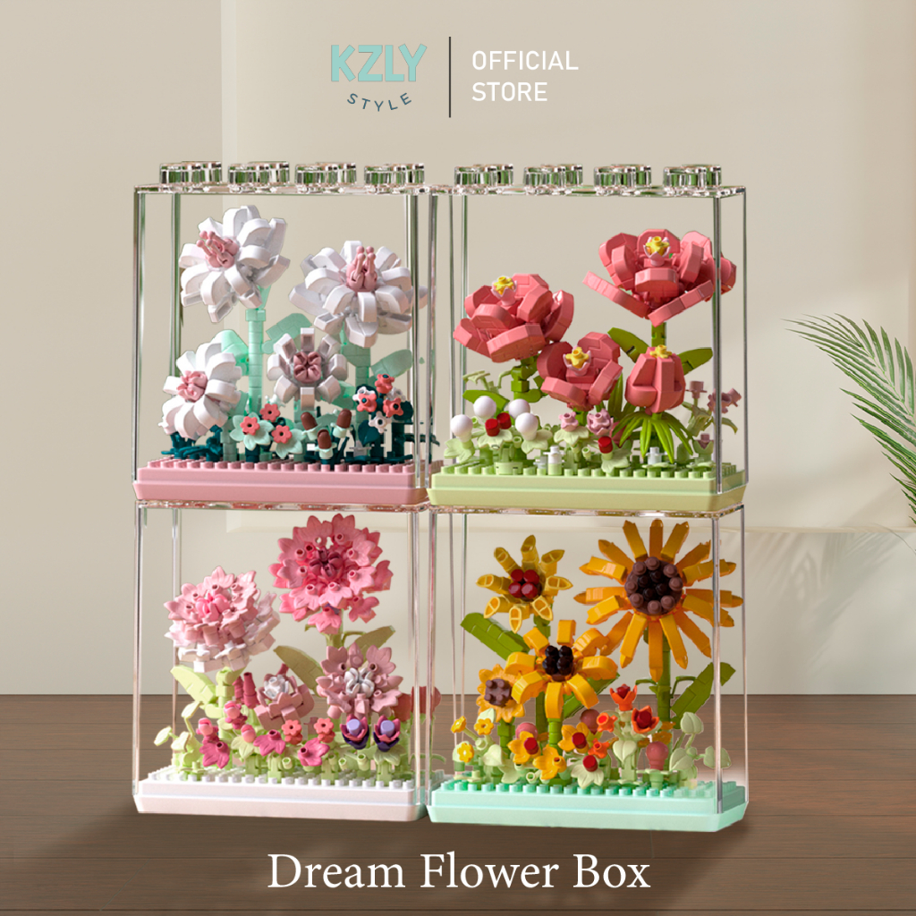 Jual KZLY - CLC Dream Flower Box Bricks Mainan Balok Susun Bunga ...