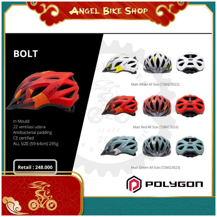 Jual HELM SEPEDA POLYGON BOLT IN MOULD LIMITED NEW SERIES | Shopee ...