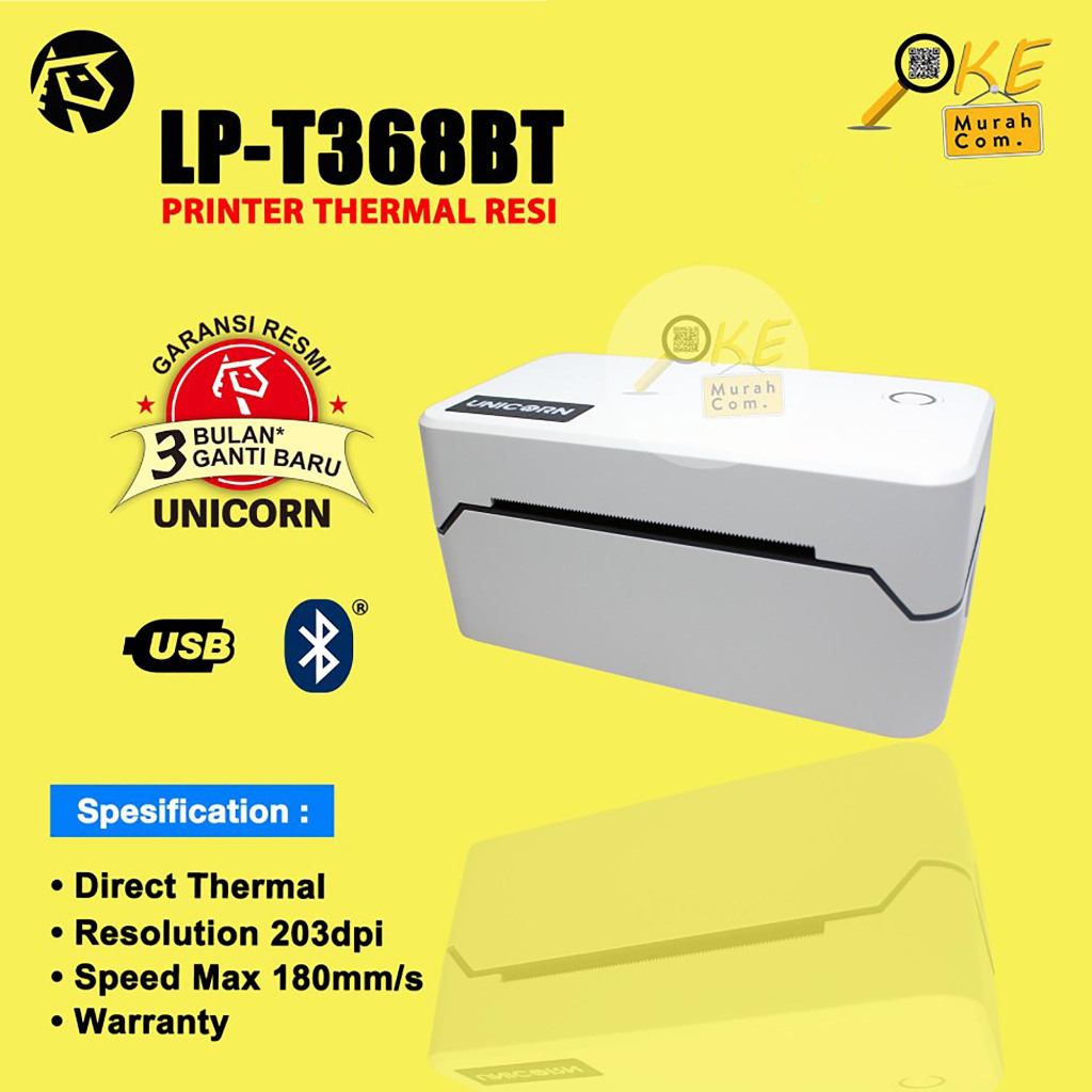 Jual Printer Kasir Label Thermal 80mm Bluetooth Unicorn LP-T368 / LPT368BT / LPT 368BT | Shopee ...