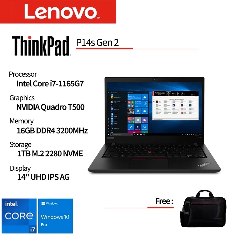 Jual Lenovo ThinkPad Gen2 P14s Core i7-1165G7 16GB 1TB Quadro T500-4GB ...