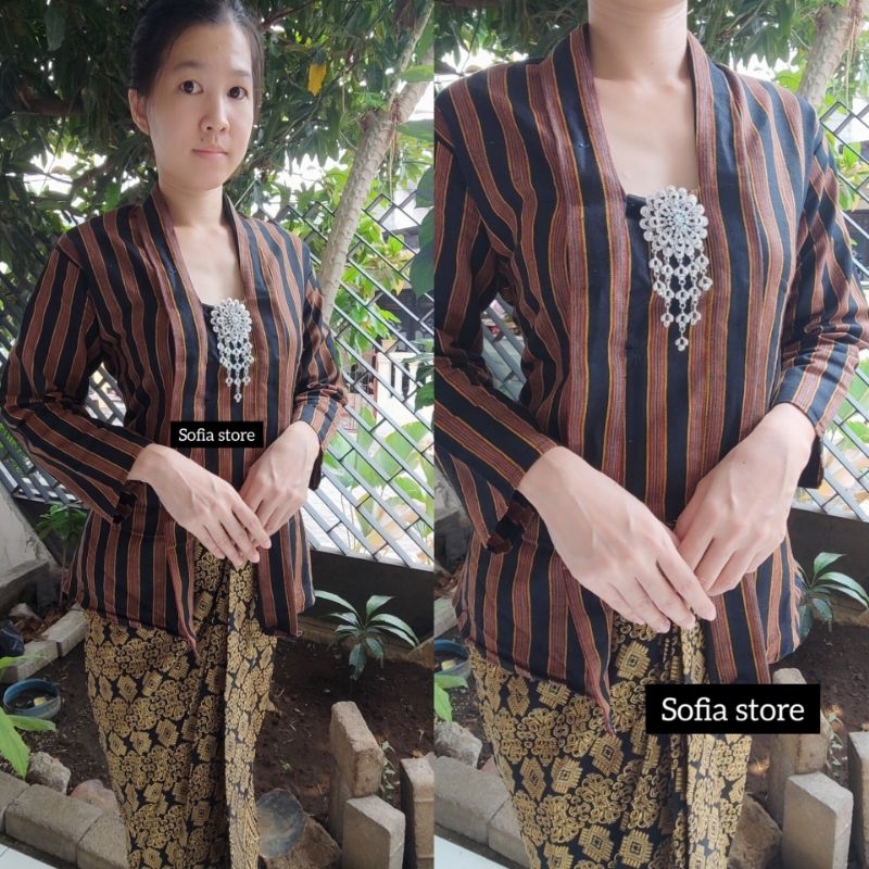 Jual Atasan Saja Kebaya Lurik Kutubaru Wanita Remaja Dewasa Kostum Karnaval Adat Jawa | Shopee ...