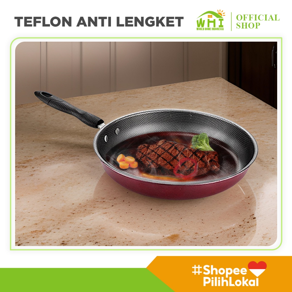 Jual World Home Wajan Teflon Fry Pan Anti Lengket Teflon Murah ...