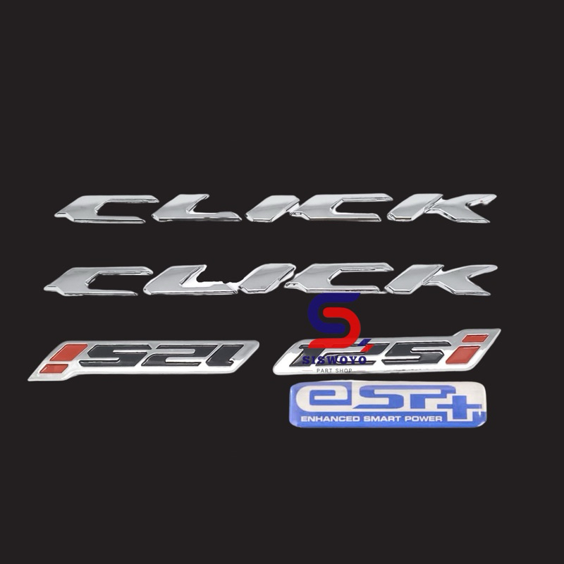 Jual emblem click 125i logo timbul click 125i warna silver free logo ...