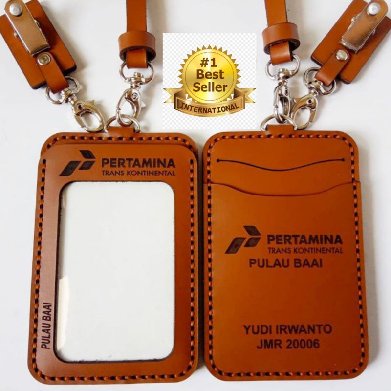 Jual ID CARD KULIT ASLI CUSTOM || Gantungan id card kulit | Shopee ...