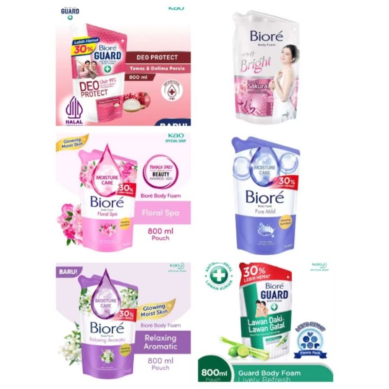 Jual BIORE BODYWASH 800ML REFILL | Shopee Indonesia