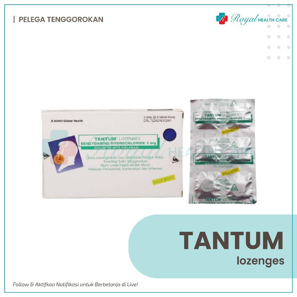 Jual TANTUM LOZENGES, Tablet Hisap Sakit Tenggorokan | Shopee Indonesia