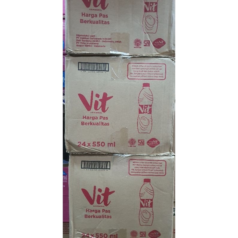 Jual Vit Air Mineral 1kotak 24 botol x 550ml | Shopee Indonesia