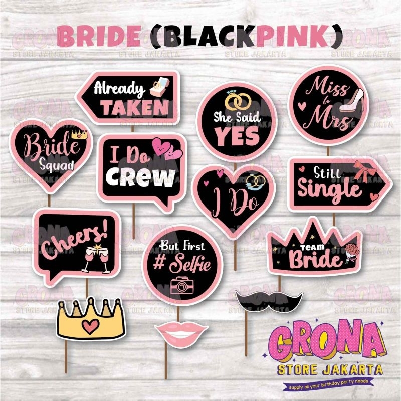 Jual ACC Photobooth Bride BP/ Aksesoris Foto Bride BP / Photo Props ...