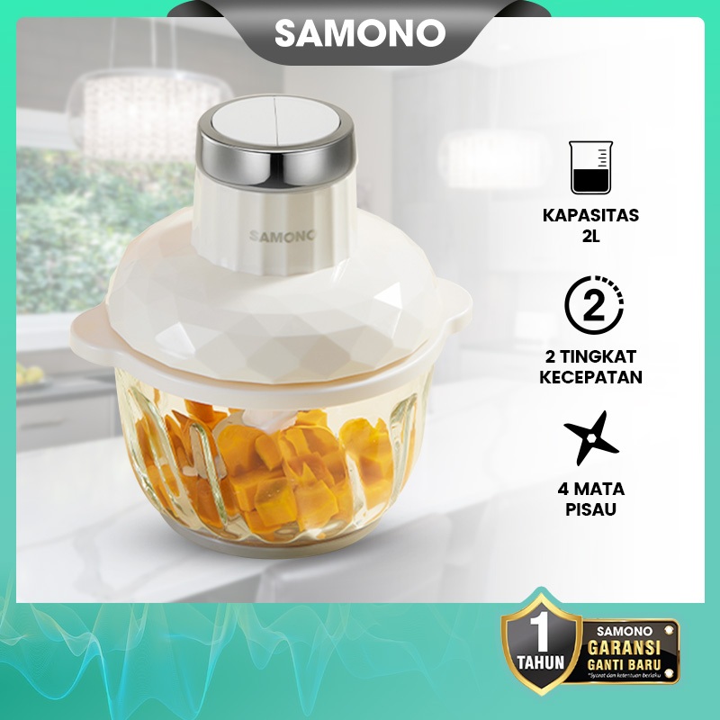 Jual Samono 300W Food Chopper Kaca 2L Food Processor Multifungsi MPASI ...