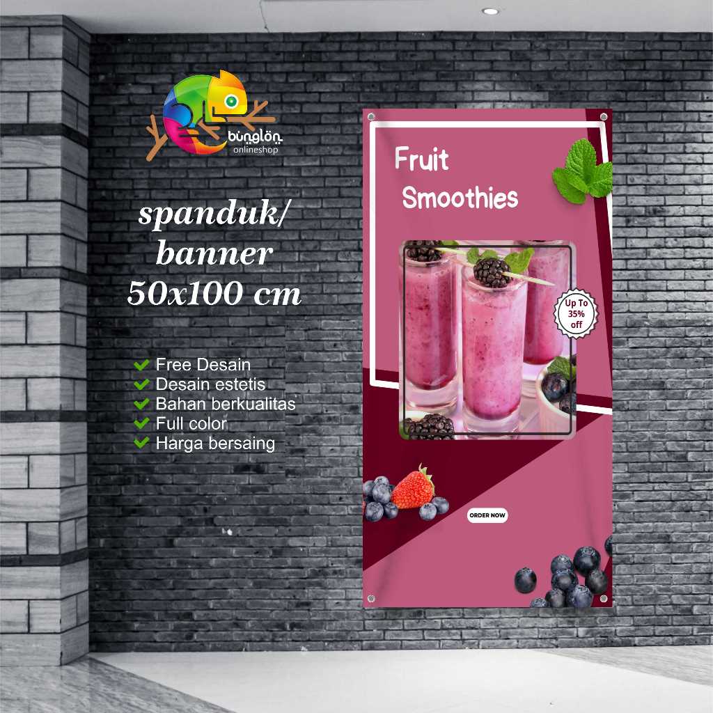 Jual Cetak Spanduk Banner Smoothies Drink | Shopee Indonesia