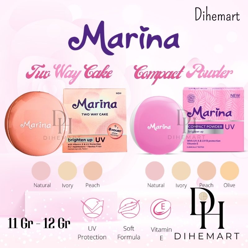 Jual Marina Compact Powder 12gr | Two Way Cake 11gr | Shopee Indonesia