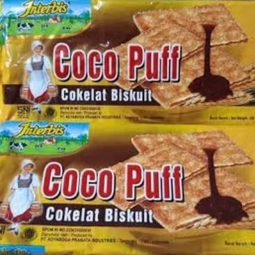 Jual Interbis coco puff biskuit coklat gula | Shopee Indonesia