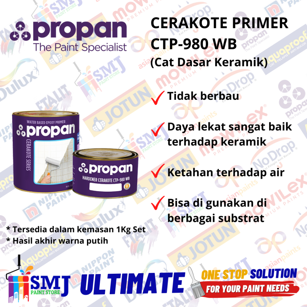 Jual Cat Dasar Keramik, Granite, Kaca, Marmer PROPAN CERAKOTE PRIMER ...