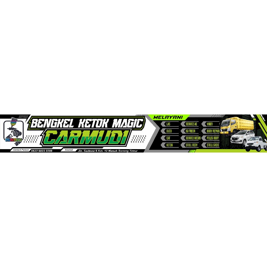 Jual SPANDUK BENGKEL KETOK MAGIC 8 X 1 M | Shopee Indonesia