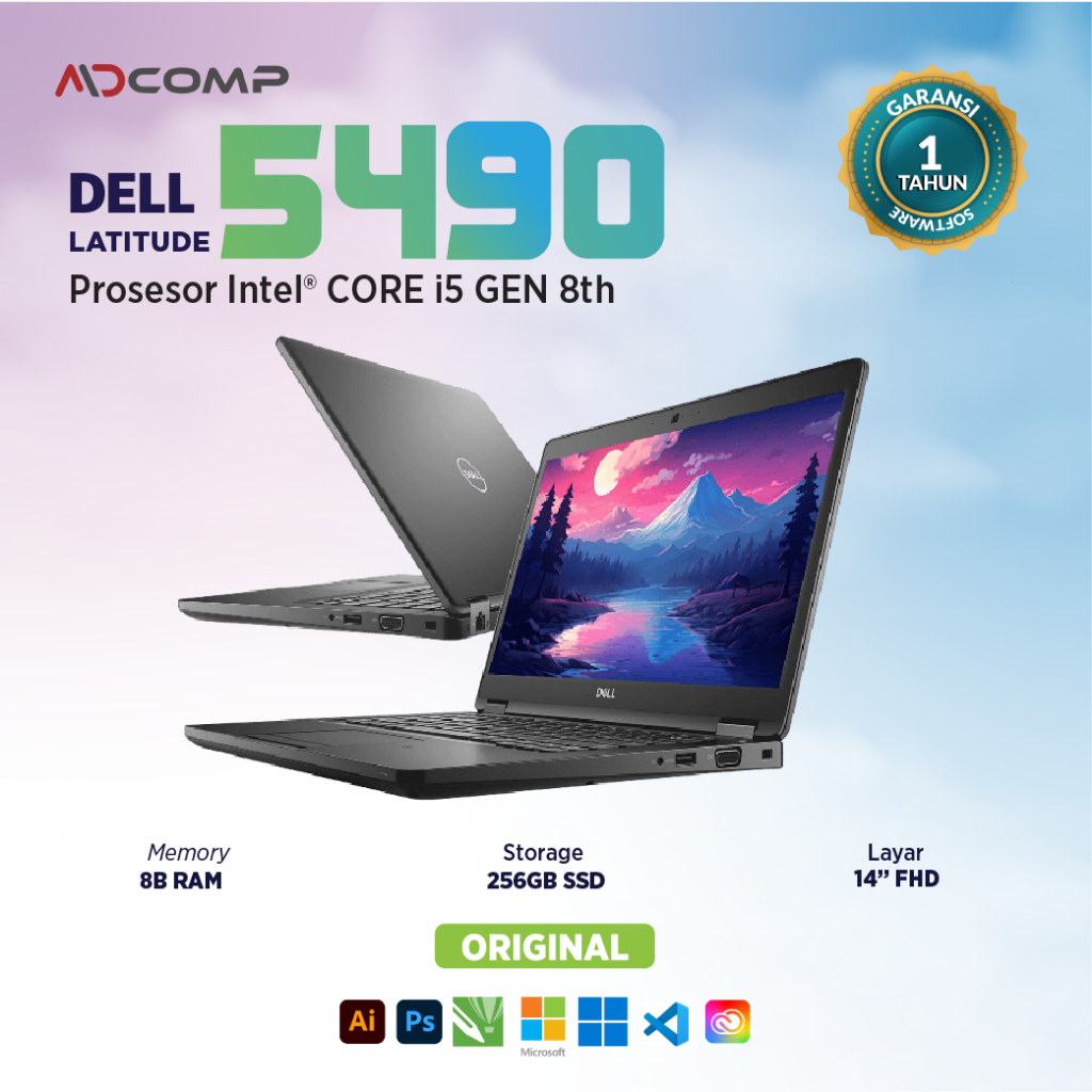 Jual Laptop Dell Latitude 5480 , 5490 Core i5 Gen8 Ram 16gb SSD Mulus ...