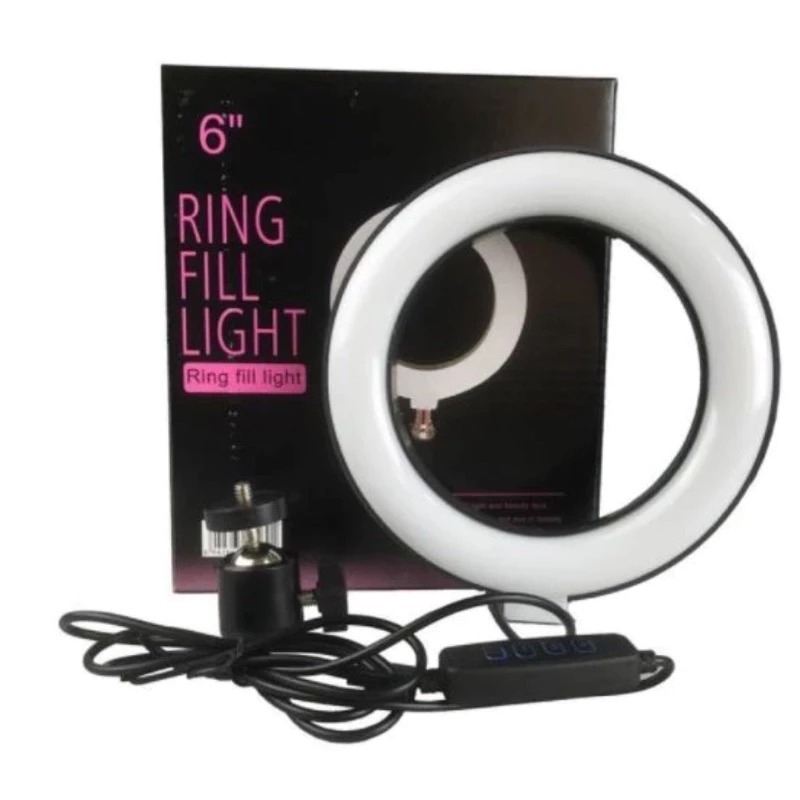 Jual Ringlight 16 CM Tripod Mini Besi Ring Light 16 CM LED Mini Tripod ...