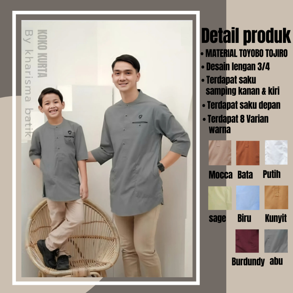 Jual koko kurta pakistan ayah anak original koko couple premium ayah ...