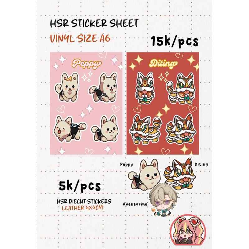 Jual Honkai Star Rail (HSR) Sticker Sheet A6 and Diecut Stickers Vinyl ...