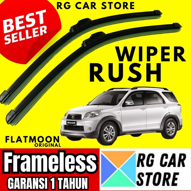Jual Wiper Kaca Mobil Toyota Rush Model Frameless Merek Flatmoon ...