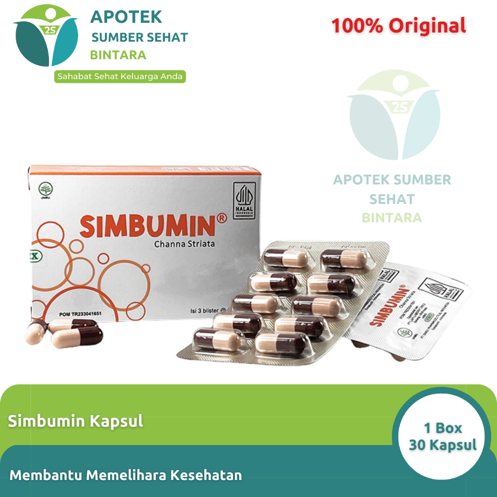 Jual [1 Box] Simbumin Kapsul - Ekstrak Ikan Gabus | Shopee Indonesia