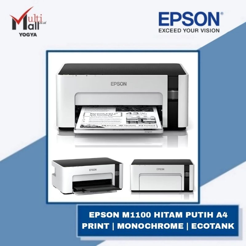 Jual Epson Printer M1100 Monochrome Printer A4 Hitam Putih EcoTank ...