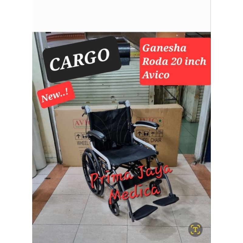 Jual Kursi Roda Black Steel Ganesha Avico Roda 20 inch Velg Racing ...
