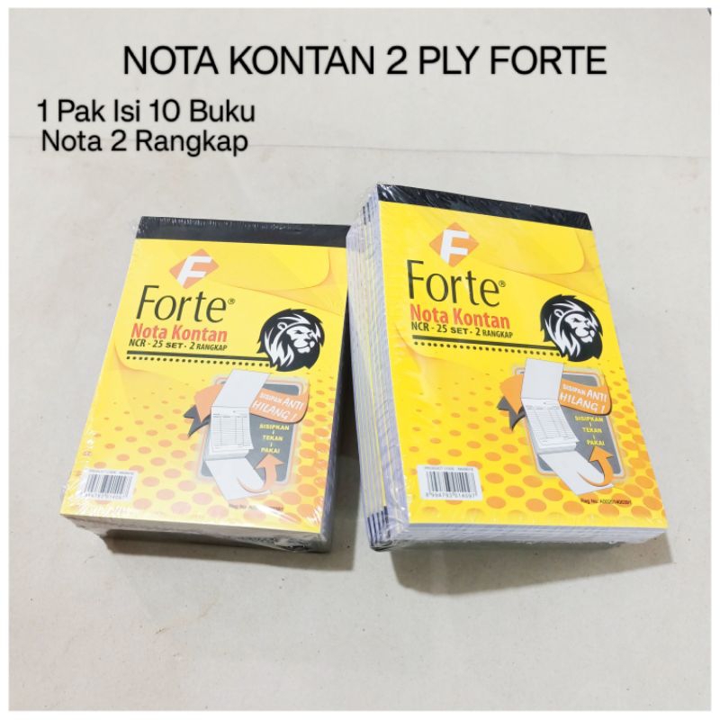 Jual 1 Pak Nota Kontan 2 Ply Forte Isi 10 Buku | Shopee Indonesia