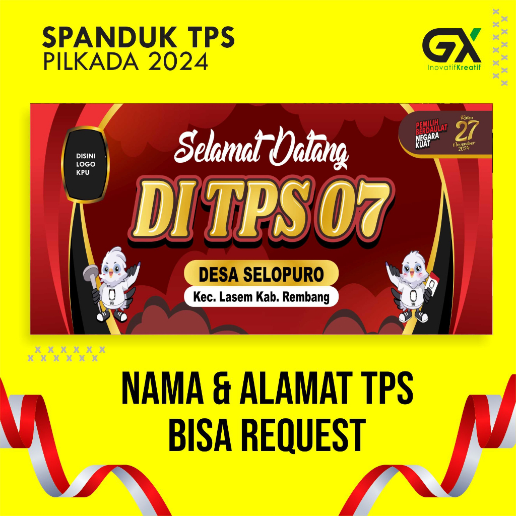 Jual Banner TPS papan nama untuk nama TPS 27 November 2024 | Shopee ...