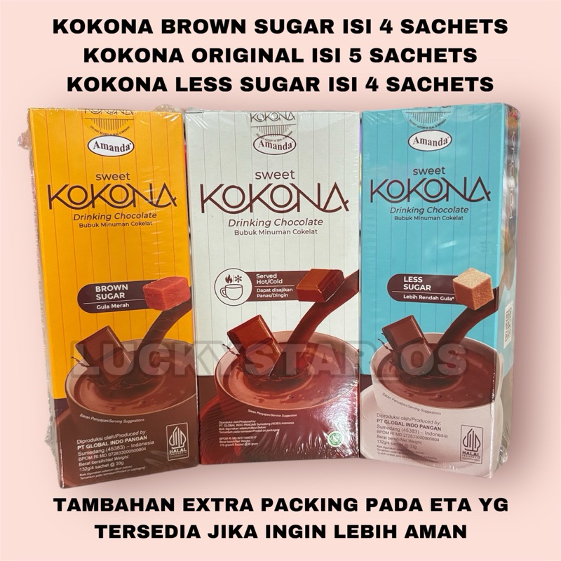 Jual AMANDA SWEET KOKONA CHOCOLATE DRINK MINUMAN COKLAT ORIGINAL 5 ...