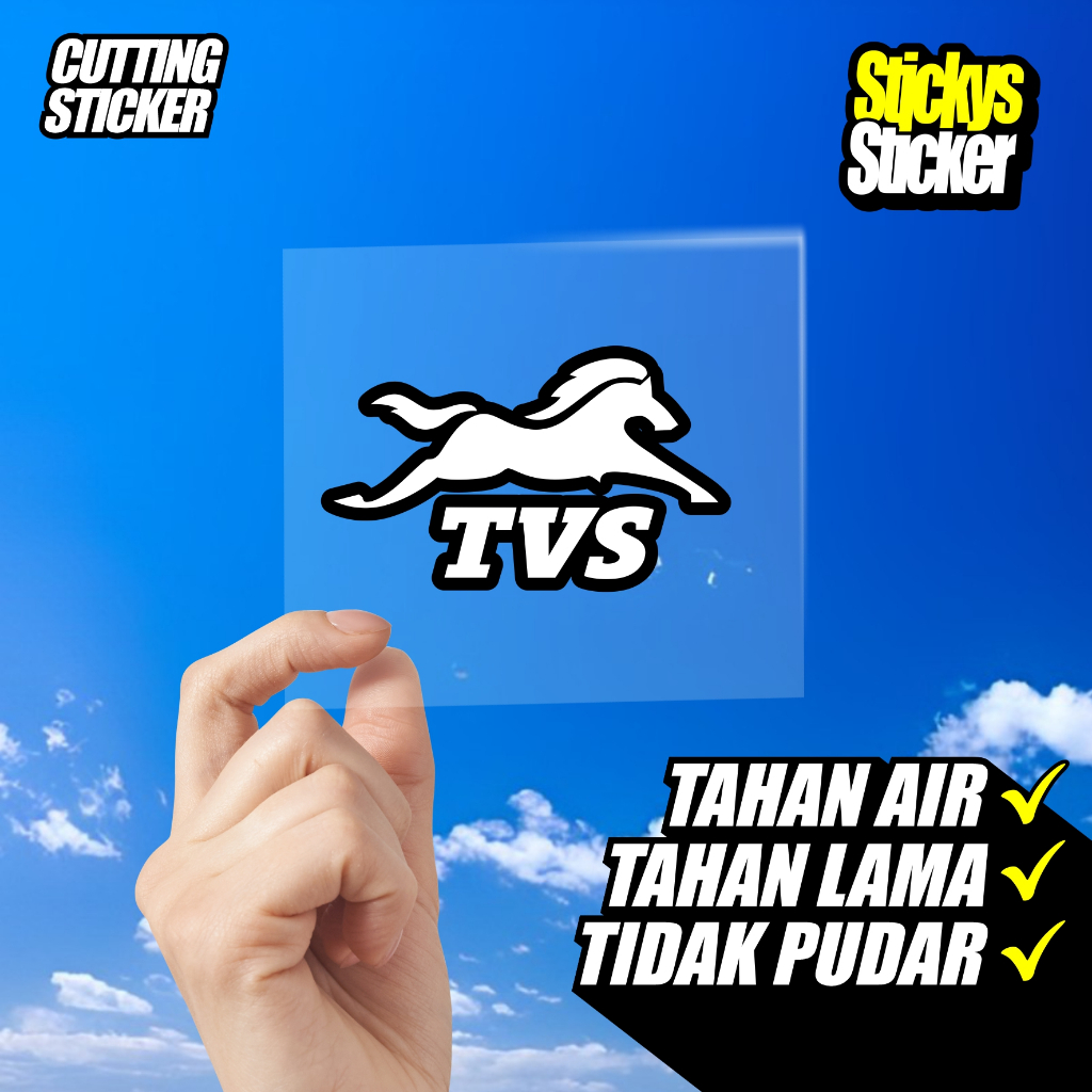 Jual Sticker logo TVS cutting sticker TVS 5 pilihan warna dan ukuran #7 ...