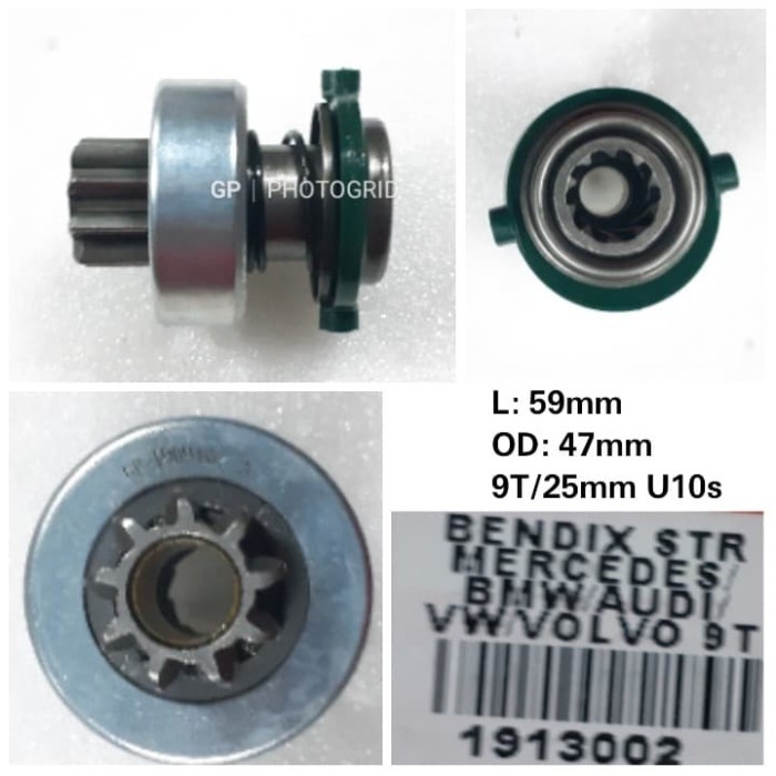 Jual Bendix Starter GP Mercedes / BMW / Audi / VW / Volvo 9T | Shopee ...