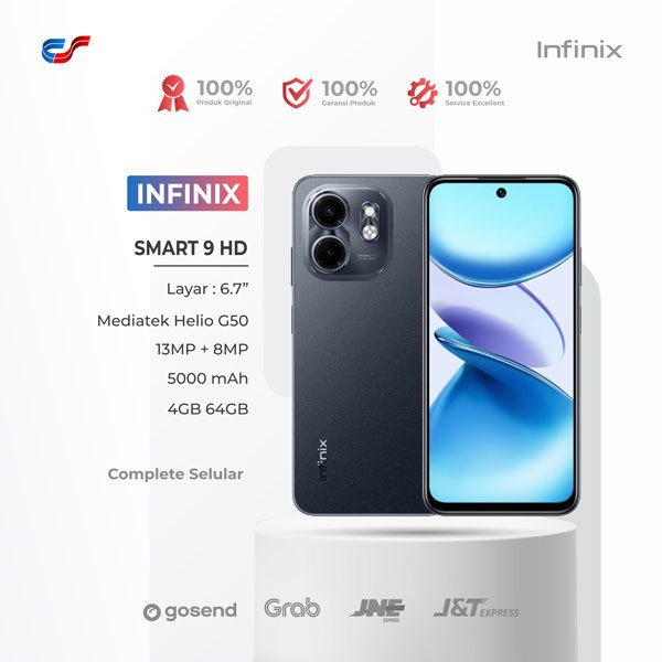 Jual Infinix Smart 9 HD 4/64GB - Chipset MediaTek Helio G50 | 5000 mAh ...