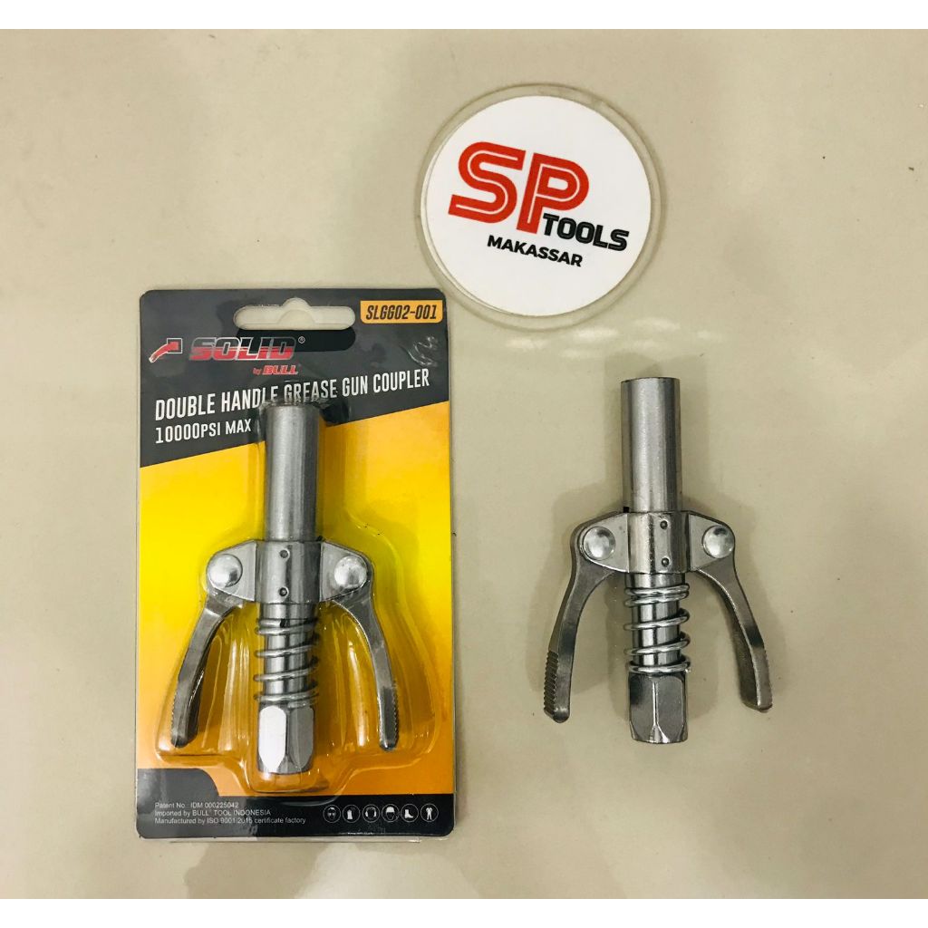 Jual KEPALA UJUNG POMPA GREASE GEMUK MODEL JEPIT / DOUBLE HANDLE GREASE ...
