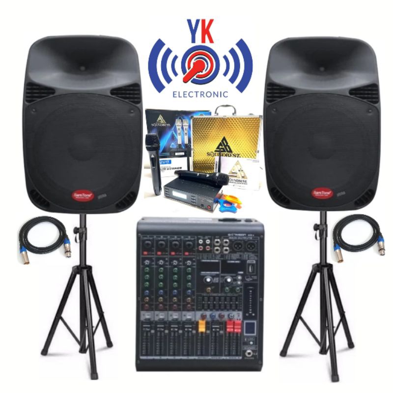 Jual paket sound system karaoke live music indoor/outdoor speaker aktif ...