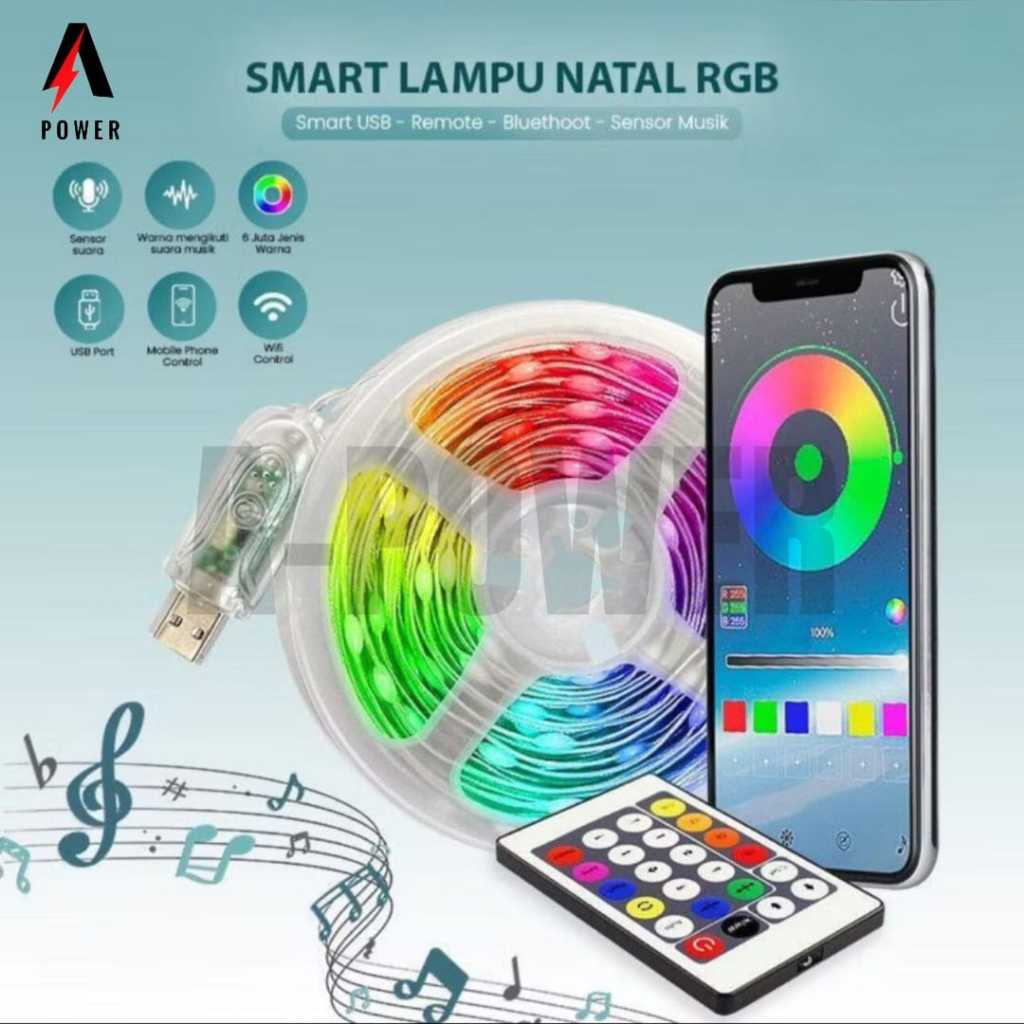 Jual Lampu Strip RGB Running (Smart APP, USB, Remote) | Shopee Indonesia