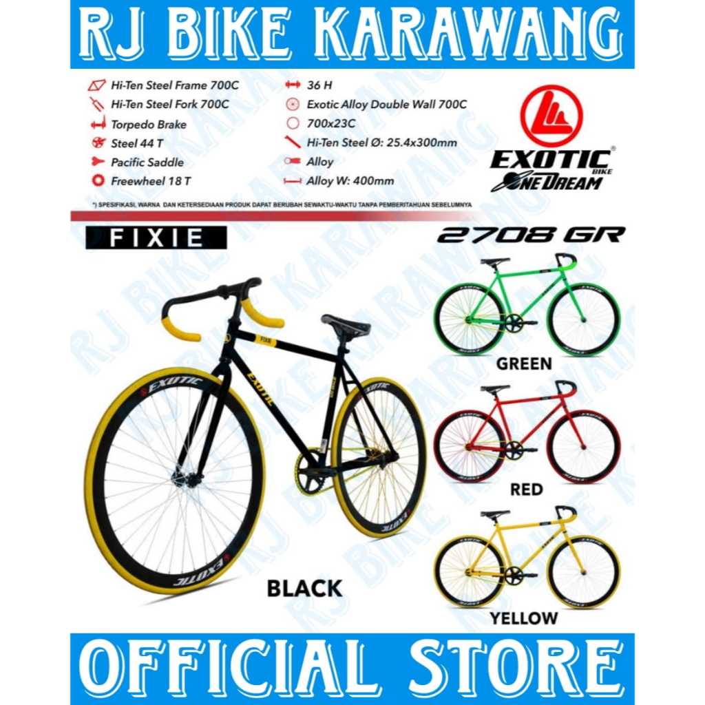 Jual SEPEDA PIXIE FIXIE EXOTIC 2708 GR ORIGINAL | Shopee Indonesia