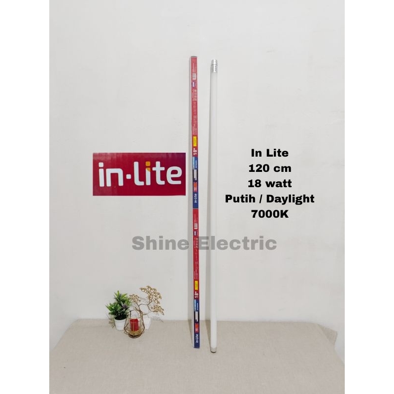 Jual Lampu TL Inlite T8 LED 18w 120cm In-Lite 120 cm 18 Watt putih kuning semu white warm white ...