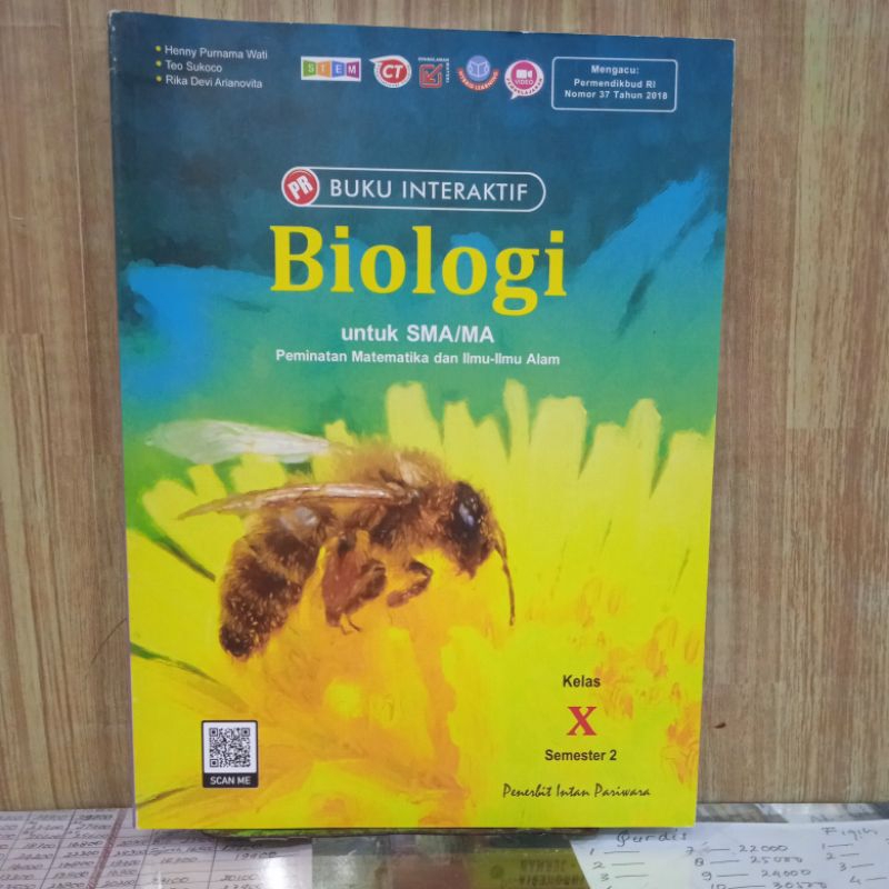 Jual Buku PR/LKS interaktif Biologi Semester 2 kelas X,10 (K13 revisi) intan pariwara, 2022 ...