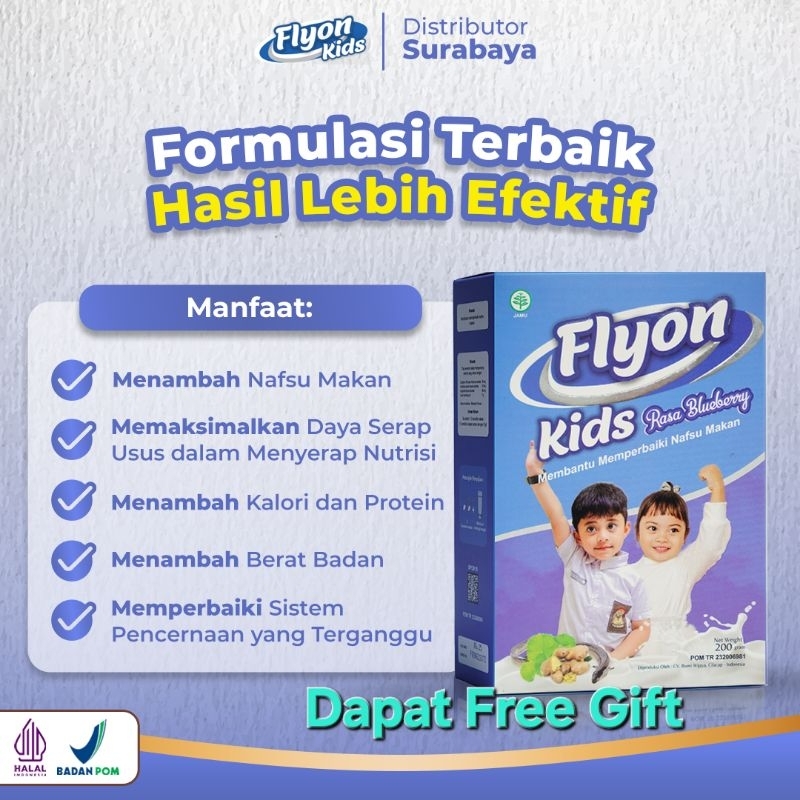 Jual Susu FLYON KIDS Suplemen Penambah Berat Badan Dan Nafsu Makan Anak ...