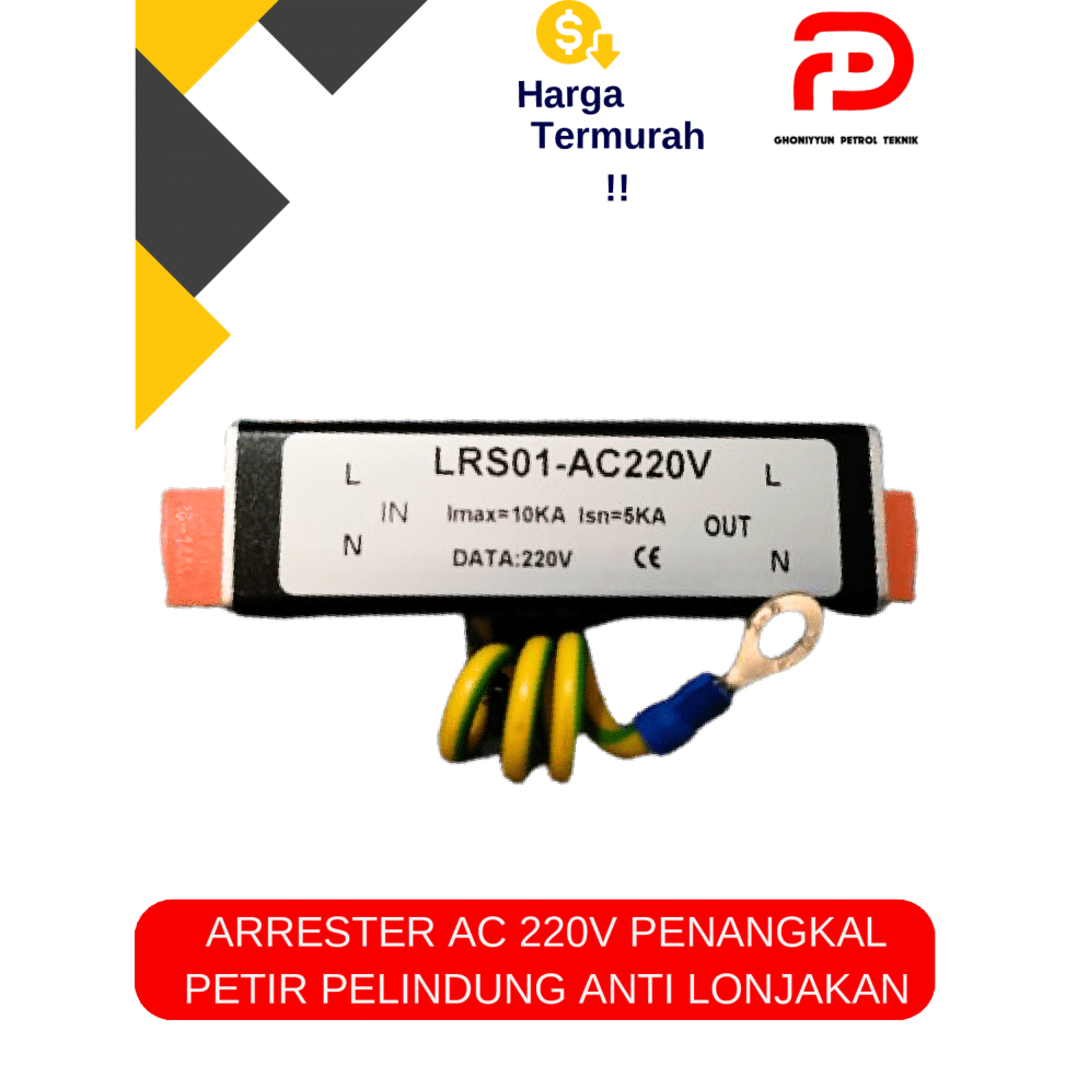 Jual Arrester AC220V Anti Surge Protector DC12V Single Channel ...