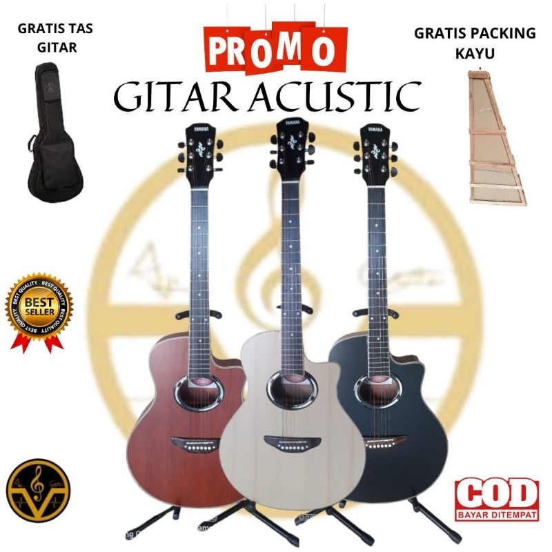 Jual Gitar Akustik Yamaha Custom Seri 500 Senar String Gratis Packing ...