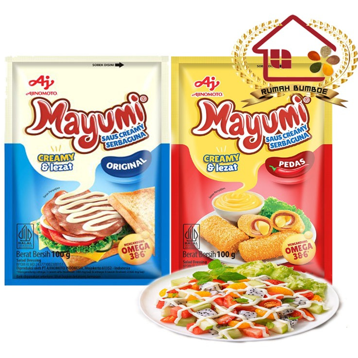 Jual (100 gr) MAYUMI Mayonise Mayonnaise Saus Creamy Serbaguna Pedas ...