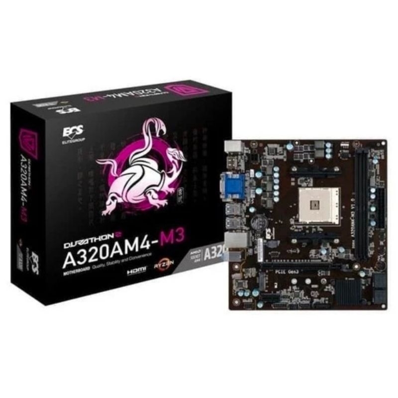 Jual MAINBOARD ECS A320 AM4 M3 DDR4 | Shopee Indonesia