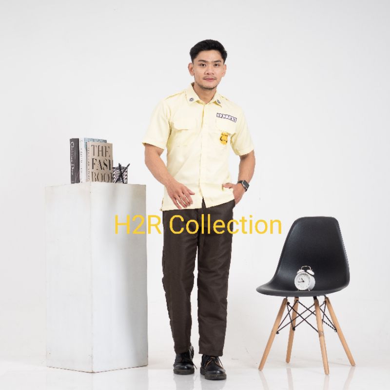 Jual Seragam PDH Security Satpam Krem Coklat Terbaru Baju Satpam PDH krem Terbaru | Shopee Indonesia
