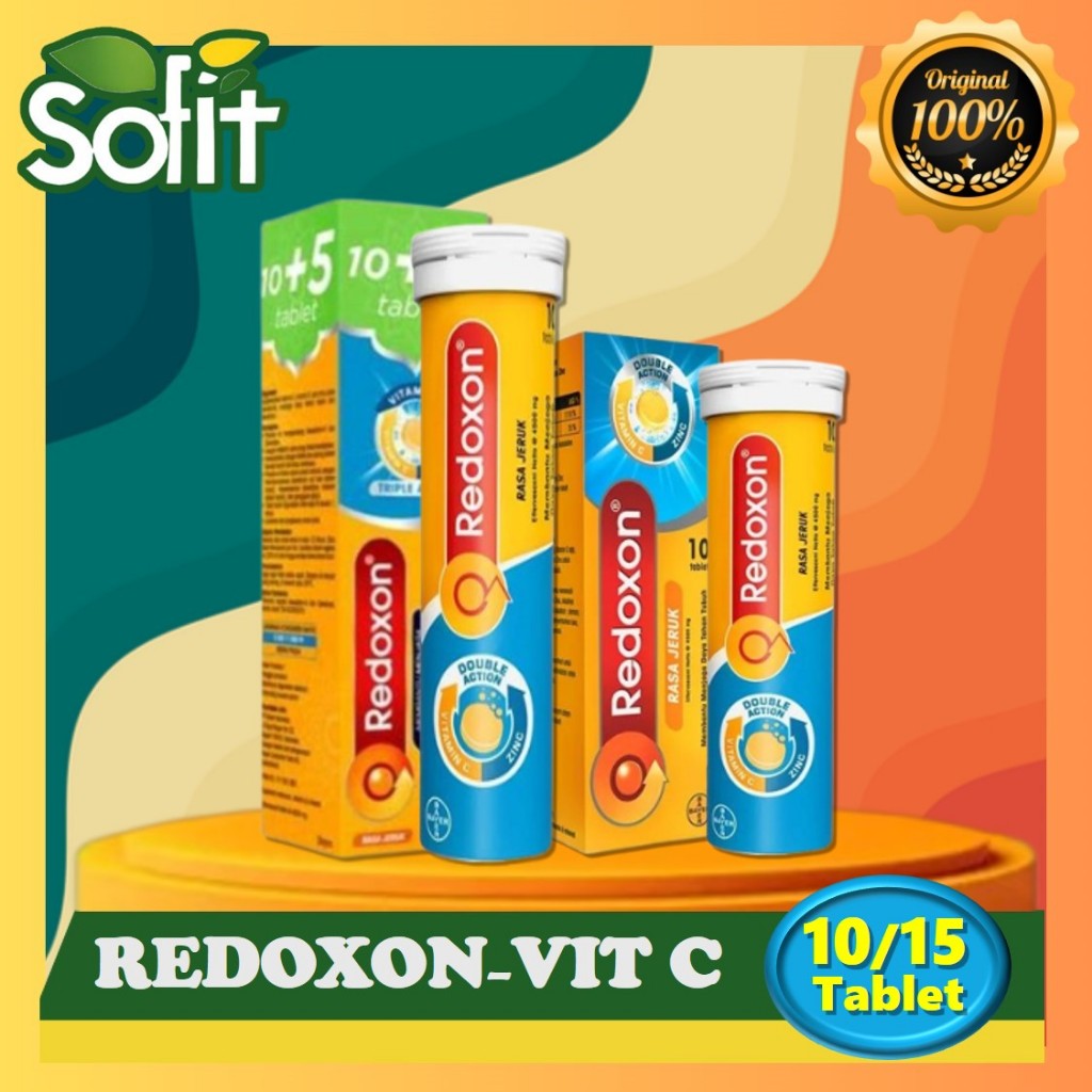 Jual Redoxon Vitamin C, D & Zinc Isi 10 Tab - Multivitamin Daya Tahan ...