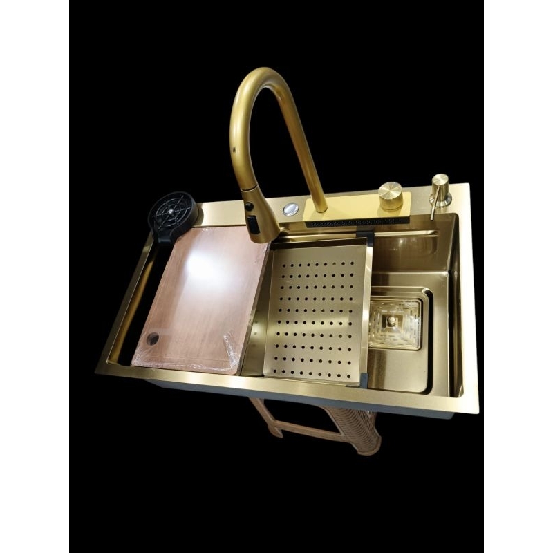 Jual Kitchen Sink Modern Luxury 7545 Gold/Bak Cuci Piring Stainless ...