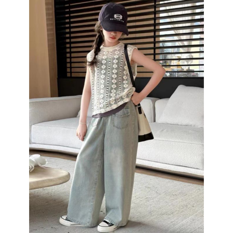 Jual Diansister_Set 3 in 1 Katbol Jeans (120,130) | Shopee Indonesia