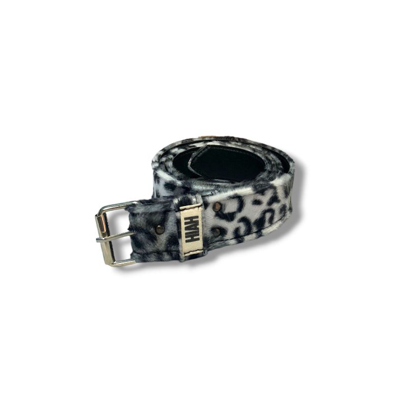 Jual HIAH - Ikat Pinggang Leopard Putih Belt Skena Gesper Cow Leather ...