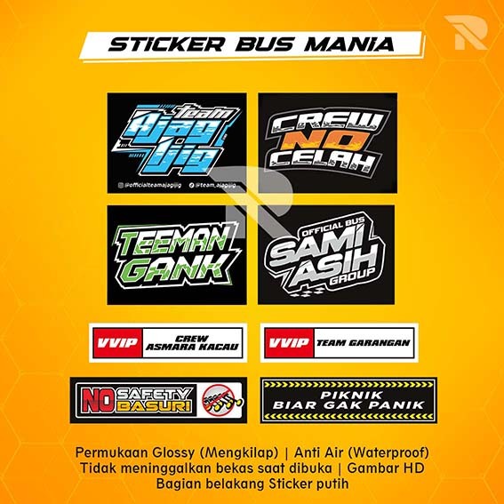 Jual Sticker TEAM AJAG IJIG /Sticker Teeman Gank / Stiker Crew No Celah ...
